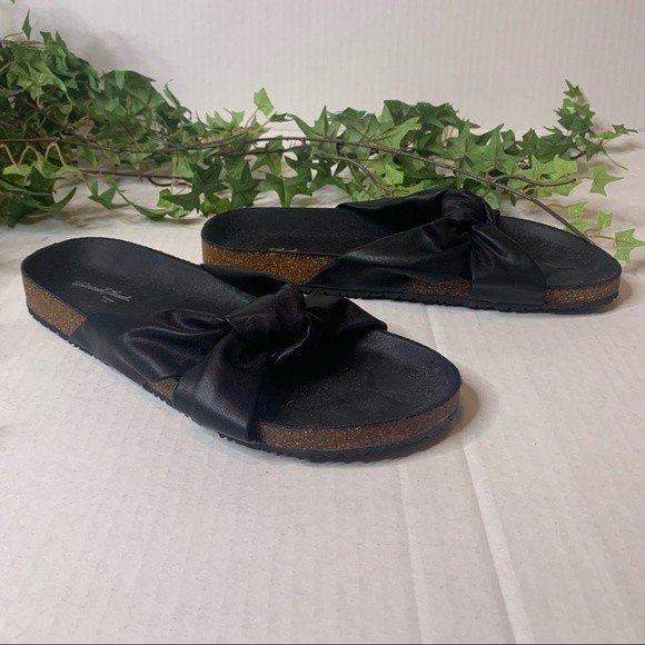 Universal Thread | Shoes | Universal Thread Black Knot Bow Sandal Size ...